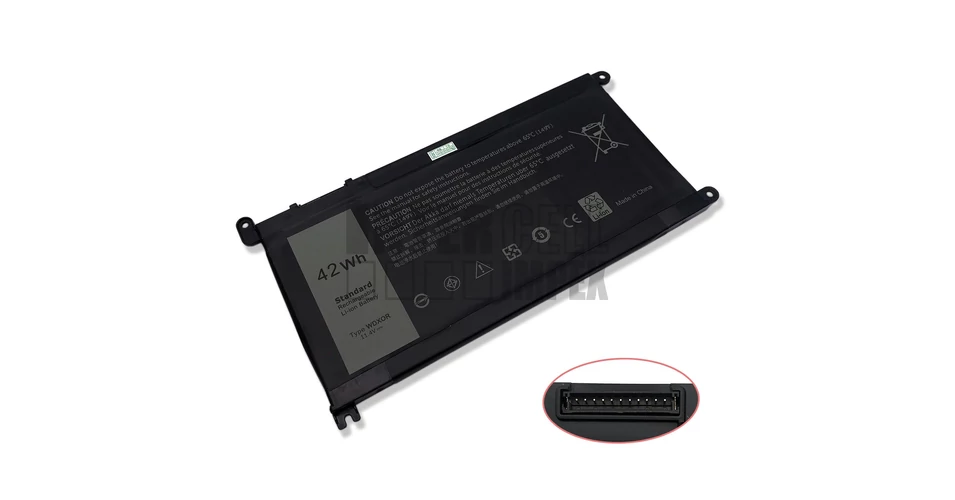 DELL FW8KR 11.4V 3500mAh 42Wh 3 cella fekete notebook/laptop akku ...