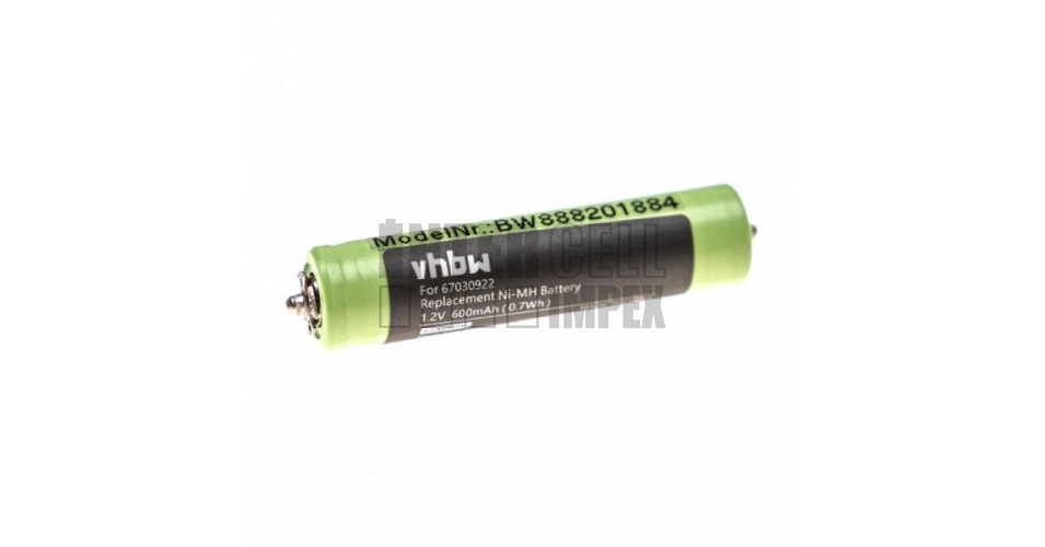 Braun 5730 series 1.2V 600mAh 0.7Wh Ni-Mh borotva akku/akkumulátor ...
